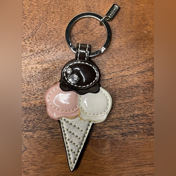 Coach | Bags | Coach Triple Scoop Ice Cream Cone Bag Charm Wrhinestone ...